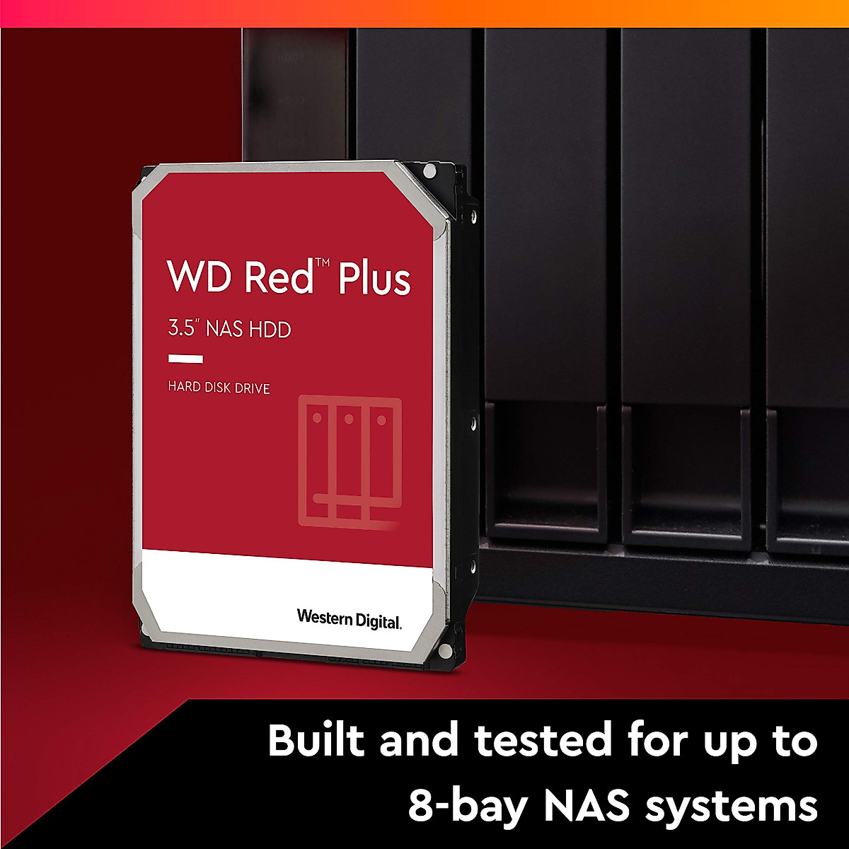 Western Digital 4TB WD Red Plus NAS Internal Hard Drive HDD - 5400 RPM, SATA 6 Gb/s, CMR, 128 MB Cache, 3.5" -WD40EFZX