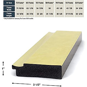 Deco TV Frames - Contemporary Gold Smart Frame Compatible ONLY with Samsung The Frame TV (32", Fits 2021-2023 Frame TV)
