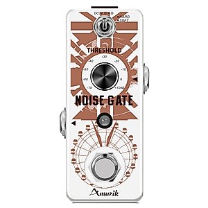 Amuzik Guitar Noise Gate Effect Pedal Noiser Killer Pedals for Electric Guitar Cleaner Noise Gate Suppressor Effect Pedal Full Metal Shell Ture Bypass for 2 Modes Mini Size