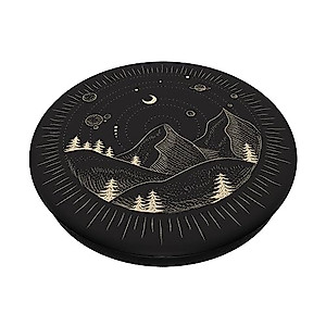 Mountains with Celestial Elements PopSockets Swappable PopGrip
