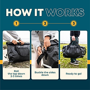 Earth Pak Waterproof Duffel Bag- Perfect for Any Kind of Travel, Lightweight, 50L & 70L Sizes, Large Storage Space, Durable Straps and Handles, Heavy Duty Material to Keep Your Gear Safe (Green, 50L)