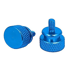 New Lon0167 Computer PC Featured Case Fully Threaded reliable efficacy Knurled Thumb Screws Sky Blue 6#-32 10pcs(id:88f 06 bb 44d)