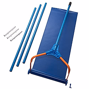 Snow Roof Rake by Avalanche! Original 750 with Slide Material: Easy Snow Removal for Metal, Cedar Shake, Tile, Architectural Shingled Roofs and Solar Panels. 17 Inch Wide, 16 Feet Long, 3 Inch Wheels