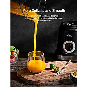Professional Countertop Blender for High-Speed Shakes, Smoothies, Juicing & More - Crush Ice, Frozen Fruit, and More with 4 Stainless Steel Blades & 60oz Jar - Easy to Clean, Perfect for Kitchen Use (Black)