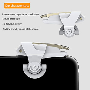 FSIGOM Mobile Controller,Aim Keys L1R1 and Gamepad Knives Out/Rules of Survival,Cellphone Game Trigger,Battle Royale Sensitive Shoot (Mobile Game Controller E)