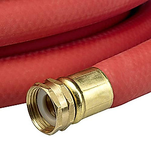 Underhill UltraMax Commercial Garden Water Hose 25 ft, Heavy-Duty, Rubber, Flexible, Kink Free, Industrial, 800 psi, H10-025R, 1" x 25', Red