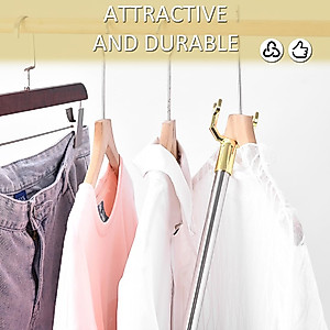 58 inch extended long rod wardrobe clothing telescopic rod with long handle, suitable for high reach areas, clothes drying rod with hook is very suitable for university dormitories