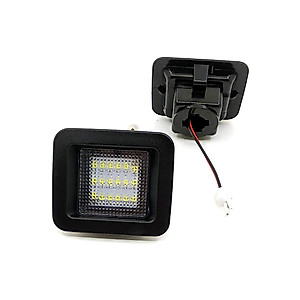 Xinctai 2PCS LED License Plate Light Lamp for 2015 2016 2017 2018 2019 2020 2021 Ford F150, 2017- up Ford Raptor Trucks, Clear Lens, Super White 6000K LED Lights