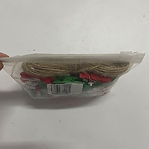 Souarts Pack of 50pcs Christmas Clips, Snowflake Red Wood Clothespins for Game Favors Craft, Wood Clips Set for Card Paper Photo Photography Activity (Red)