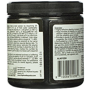 Brightwell Aquatics Alkalin8.3-P - Alkaline KH Buffer Powder for All Marine and Reef Aquariums, 250-g