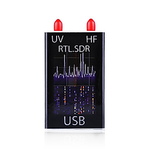 RTL SDR Receiver Full Band, 100KHz-1.7GHz Full-Band UV HF RTL-SDR USB Tuner Receiver Ham Radio Receiver