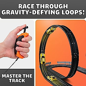 Atlasonix Slot Car Race Tracks Sets - Slot Cars, Race Tracks & Accessories Electric Race Car Track, Dual Electric Race Track for Girls & Boys Age 5 Years+