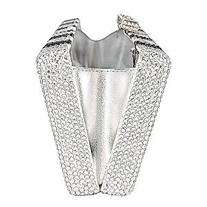 Boutique De FGG, Piano Keyboard Women Crystal Clutch Bag Evening Handbags, Wedding Party Rhinestone Purses