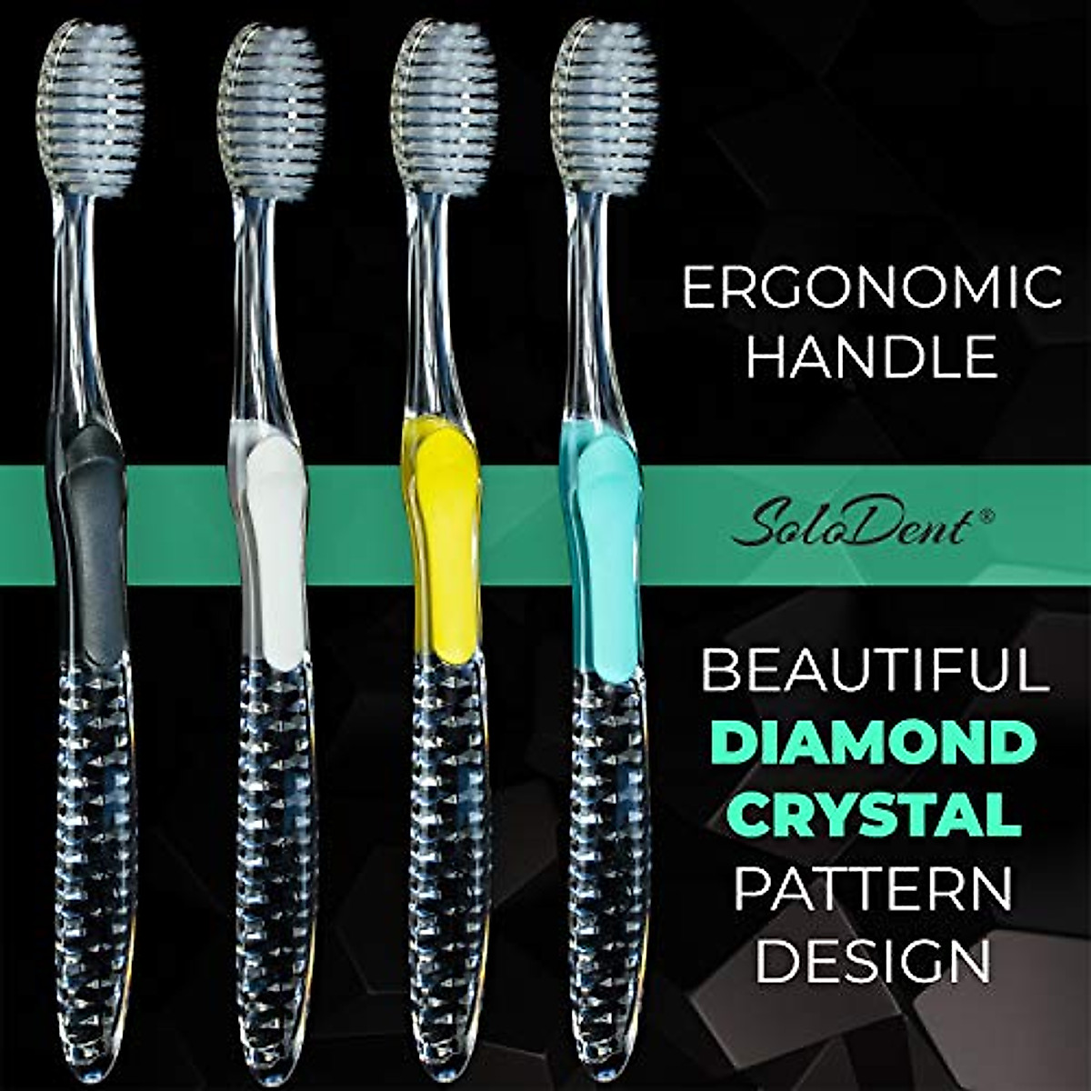 Solodent Toothbrush Soft, Silver Flossing Bristles (Pack of 2) Colors May Vary