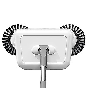2 In 1 Hand Push Sweeper, Dry Sweep Wet Drag Two in One, Multifunctional Hand Push Sweeper Mop Floor Soft Sweep Dustpan Set Household Home Sweeping Mopping for Hardfloor, Tile