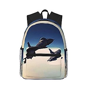 Limhibu Travel Backpack for Boys Girls Kids, Air Force Jet 1 Backpacks Children School Bag Bookbag Daypack for Men Women