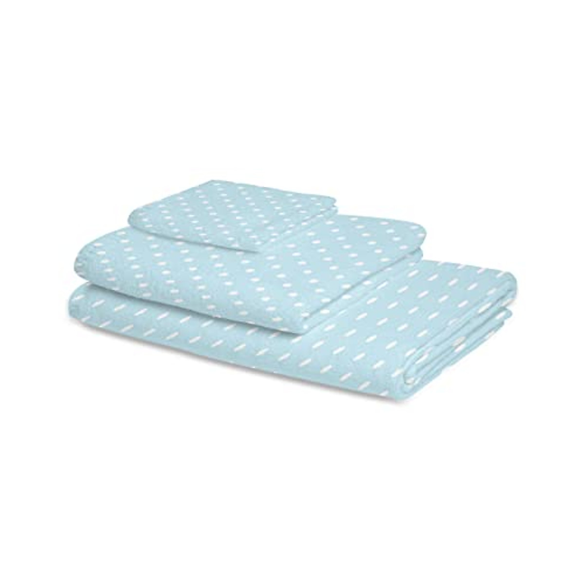 Comforance Easter Bath Towels Set for Bathroom, Soft Absorbent Durable Quick Dry Towel Set of 3 Multifuntion, 1 Bath Towel+1 Hand Towel +1 Washclothe, White Polka Dots Blue Background
