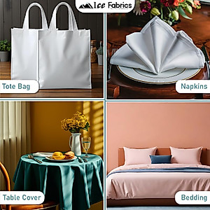 Ice Fabrics Cotton Polyester Broadcloth Fabric by The Yard - 60" Wide Soft & Breathable Broadcloth Fabric for Sewing - Perfect for Apparel, Bedding, Curtains and More - Black - 2 Yards