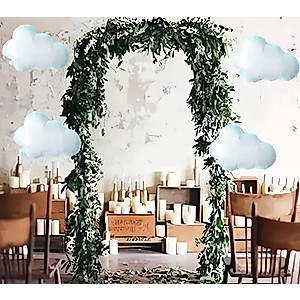 6 Pieces White Cloud Balloons for Birthday Baby Shower Themed Party Decorations Supplies
