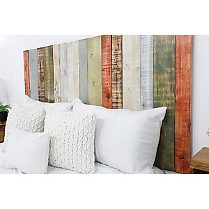 Barn Walls Retro Mix Headboard Full Size, Hanger Style, Handcrafted. Mounts on Wall. Easy Installation