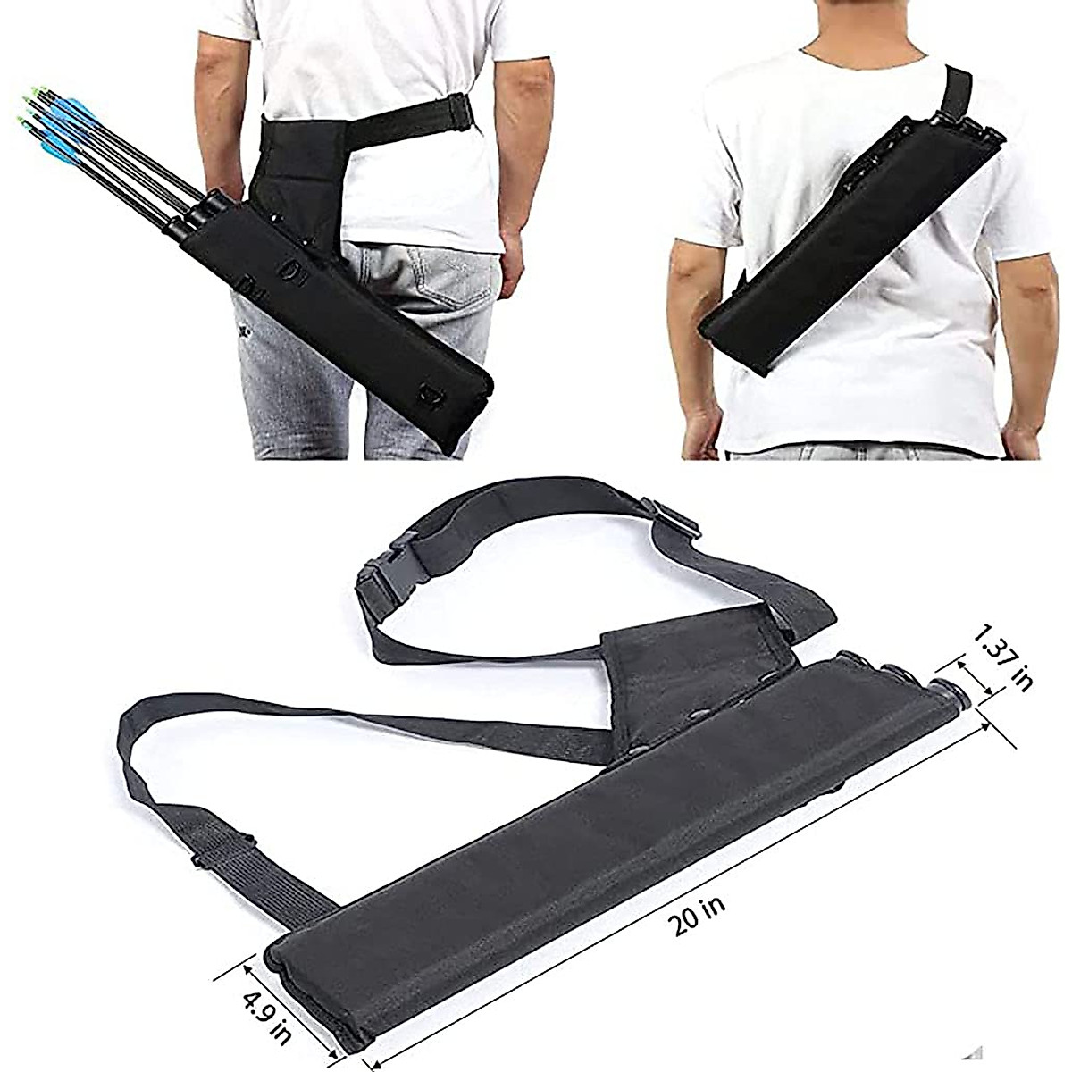 Vogbel Archery Recurve Bow and Arrows for Adults 52" Archery Set 30-50lb Takedown Bow Right Hand Metal Riser with Arrows Quiver for Hunting Shooting(40lb)