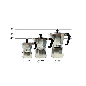 Sorelle Home & Kitchen | Stovetop Espresso and Coffee Maker | Moka Pot for Classic Italian and Cuban Café Brewing | Cafetera (6 Cup)