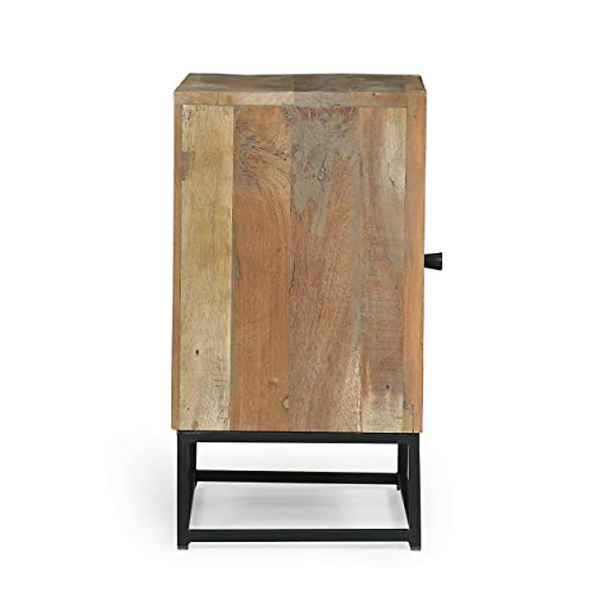 Christopher Knight Home Gatsby Boho Wooden Night Stand, Natural, Black