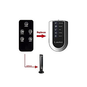 Replacement Remote Control for Lasko Household Tower Fan T42951 1pk