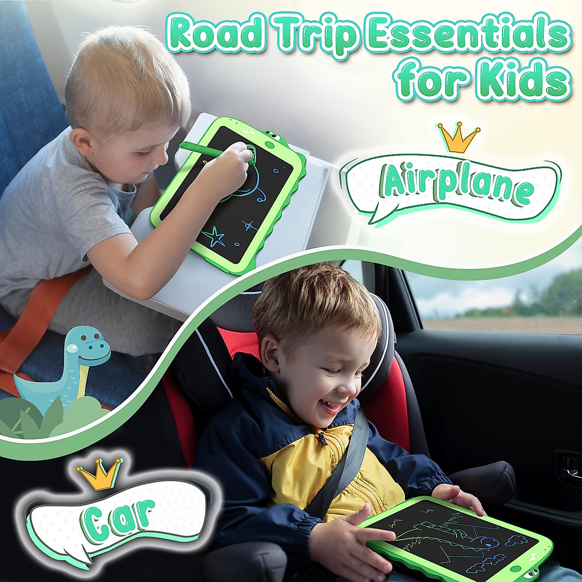 Valentines Day Gifts for Kids LCD Writing Tablet for Kids Toys 8.5" Toddler Toys Learning Drawing Board Dinosaur Toys for 3 4 5 6 7 Year Old Boys Girls Birthday Gifts Idea Light Doodle Pad