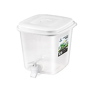 MISNODE Plastic Drink Dispenser Large Capacity 3.5L Beverage Dispenser Durable Dispenser Refrigerator Beverage Bucket Daily Use Drink Dispensers for Parties Camping Fridge