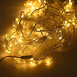 GIREALO Starry Window Curtain String Light Warm White 300 LED 8 Lighting Modes USB Powered Fairy Lights Remote Control Strip Lights for Bedroom Home-Party Wall Decorations