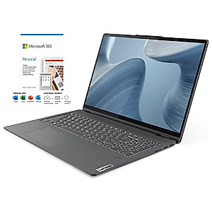 Lenovo 2-in-1 Flex 5 16" WQXGA (2560 x 1600) 16:10 Touchscreen Laptop, Core i7 1255U, 400nits, 100% sRGB, Backlit KB, Wi-Fi 6, win11, Thunderbolt 4, w/Office 365 (16GB RAM | 512GB PCIe SSD)