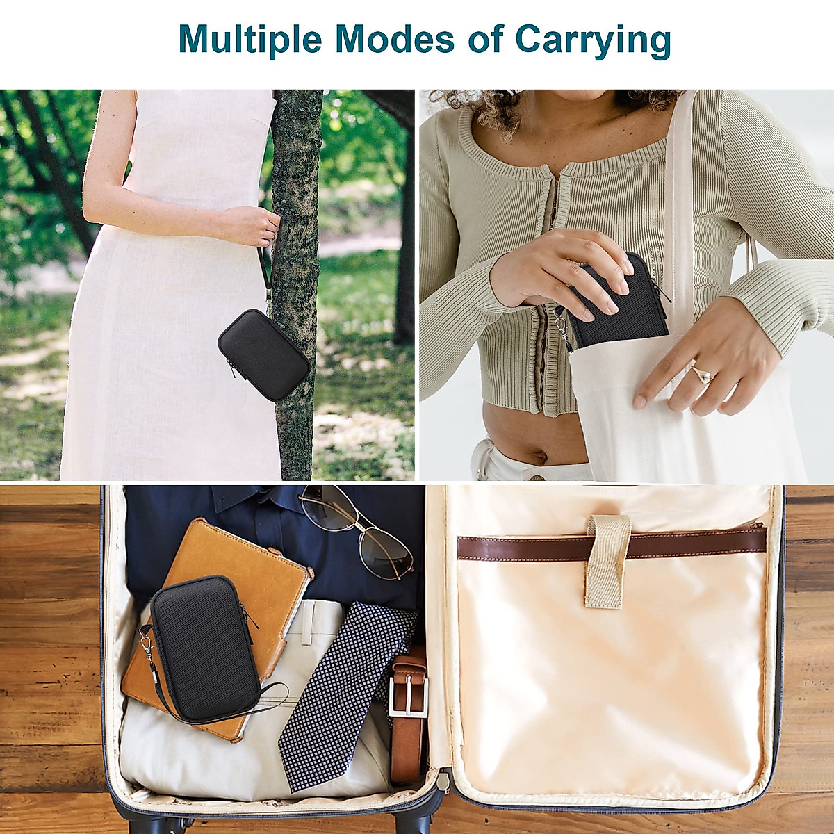 Canboc Carrying Case for Canon PowerShot SX740 SX730 SX720 SX620 G7X Digital Camera, Point and Shoot Vlogging Camera Bag, Zipper Mesh Pocket fits USB Cable, Batteries, Black