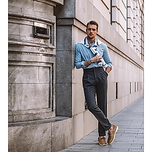 Vostey Men's Boat Shoes Slip On Stylish Casual Loafers Shoes(BMY3003 tan 10)