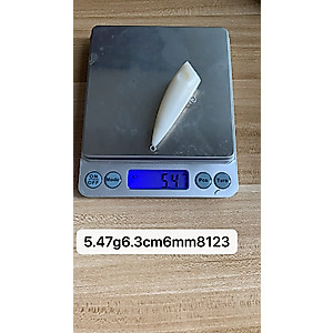 10PCS Unpainted Lure Blanks 5.47g 6.3cm with 6mm Free Fishing Eye Crankbait Baits Simulation Blank Body Clear Hard Baits Trout Salmon Minnow Lure Popper Lures Topwater Freshwater 8123