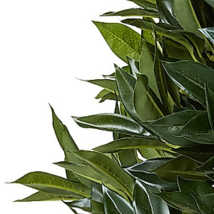 Nearly Natural 3-Ft. Bay Leaf Artificial Topiary UV Resistant (Indoor/Outdoor) Silk Trees, Green