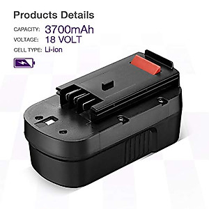 18V Battery & Charger 3.7Ah HPB18 for Black and Decker 18V 244760-00 A1718 FS18FL FSB18 Firestorm + 90571729-01 Multi-Volt Output Battery Charger for Black & Decker 9.6-18V Batteries