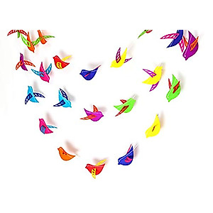 Seyal® Rainbow 3 d birds garland Paper Garland