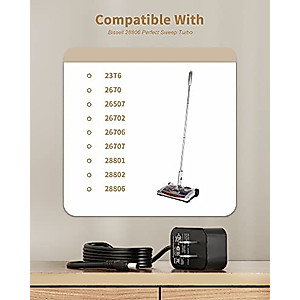 10.5V for Bissell 28806 Perfect Sweep Turbo Charger Replacement Bissell 2032621 Perfect Sweep AC Adapter