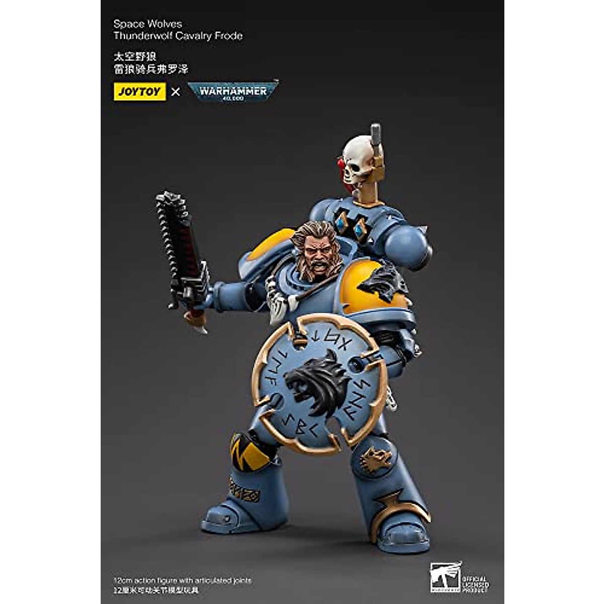 BLOOMAGE JOYTOY (BEIJING) TECH Warhammer 40K: Space Wolves Thunderwolf Cavalry Frode 1:18 Scale Action Figure