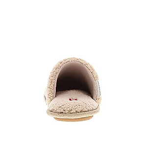 Levi's Womens Lacey Microsuede Scuff House Shoe Slippers, Cream, L