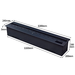 Water Vapor Fireplace Recessed Electric Fireplace with Realistic Flame, Ultra Thin and Low Noise, Touch Screen Control Panel with Remote Control Electric Fireplace Stove (Color : 1200mm)