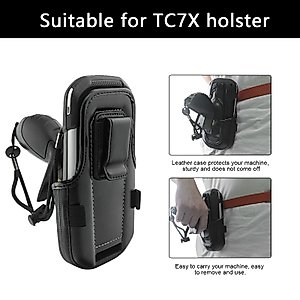 Scanner Holster for Zebra Symbol TC77, TC70, TC72, TC75, TC70x, TC75x Handheld Barcode Scanner - Carrying Case and Holder with Belt Clip, Pouch Supports Trigger Handle, SG-TC7X-HLSTR1-02
