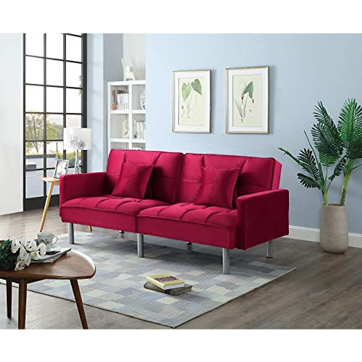 Legend Furniture, Sleeper, Sofa, Small Parcel, Red