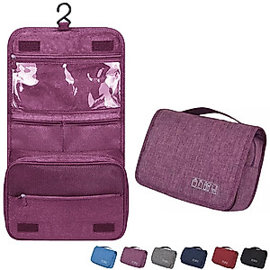 YUNZSXJY Hanging Toiletry Bag Large Capacity Hanging Toiletry Bag for Women and Men Waterproof Travel Cosmetic Bag with Sturdy Hook (Purple)