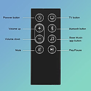 Bluetooth Remote Control Replacement for Bose Smart Soundbar 300 and Bose Smart Soundbar 600 with CR2025 Battery