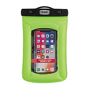 Chums Floating Phone Protector – Smartphone Touchscreen Waterproof Pouch with Removable Lanyard (Green)