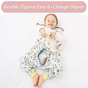 HOMEAL Baby Sleep Sack,Summer Toddler Sleep Sacks 2t-3t Sleep Sack Toddler,Toddler Sleeping Sack with Legs,Sleeveless Sleep Sack Baby,Light Weighted Sleep Sacks Baby for Early Walkers,12months-7T