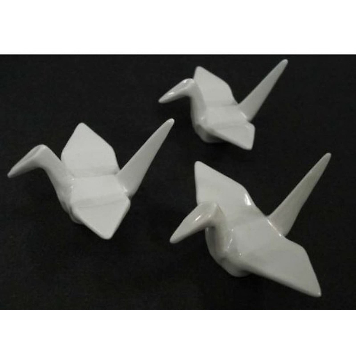 JapanBargain, Porcelain Chopstick Rest, Origami Crane Shape, Set of 4 (White)