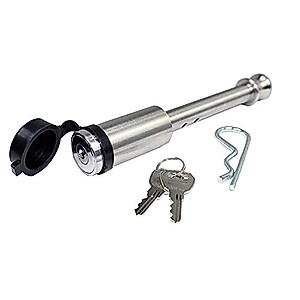 2 Pack - Bulletproof Stainless Steel Trailer Hitch Locking Pin with Weather Resistant Rubber Cap / 5/8" Diameter / Universal Fit